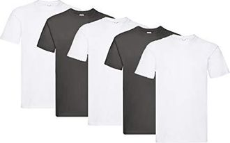 Fruit Of The Loom Lot de 5 t-shirts &agrave; manches courtes, de qualit&eacute; sup&eacute;rieure, pour homme - Multicolore - X-Large