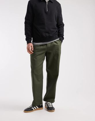 Farah Greenport - Pantalon &agrave; cordon de serrage - Kaki-Vert