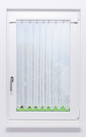 Lysel Scheibengardine Bogenmuster (Bx H) 140,4cm * 120cm reinweiß/Weiß