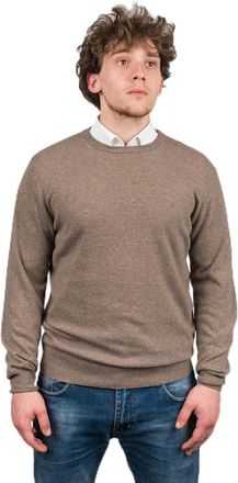 DALLE PIANE CASHMERE Rundhalsausschnitt aus gemischtem Kaschmir, Made in Italy - Herren, Farbe:Nerz, Gr&ouml;&szlig;e: XXL