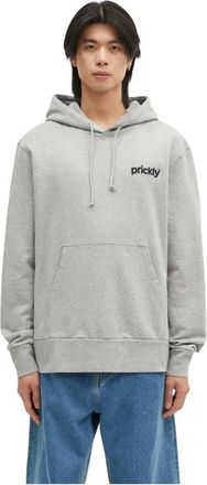 J.W.Anderson Homme, Sweatshirts et sweats &agrave; capuche, Gris, Taille: S SweaT-shirt &agrave; capuche avec imprim&eacute; dorsal Prickly