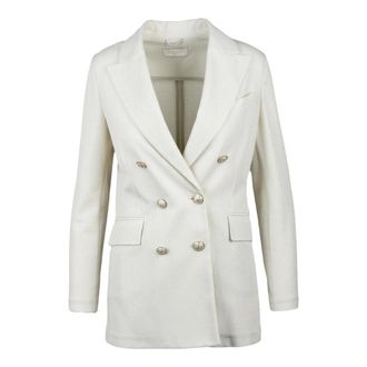 Circolo 1901 Femme, Vestes, Beige, Taille: 40 FR Blazer Doppiopetto