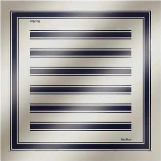 Max Mara Femme, Accessoires, Multicolore, Taille: ONE Size Foulard en Soie Imprim&eacute;e