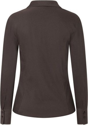 More & More Langarmbluse taillierte Stretch-Businessbluse