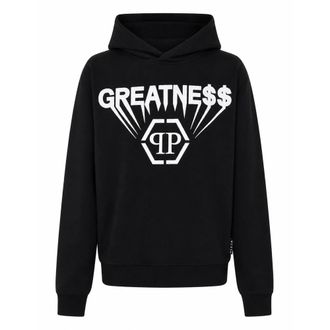 Philipp Plein Fleece Hoodie Greatness - - Sweatshirts & Hoodies - Herren - Schwarzk - XL
