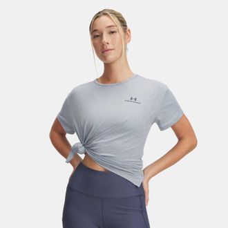 Under Armour Vanish Energy Kurzarm-Oberteil f&uuml;r Damen Downpour Grau / Harbor Blau / Downpour Grau XXL