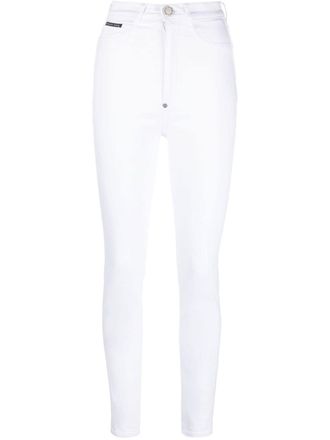 Philipp Plein Skinny-Jeans mit hohem Bund - Weiß