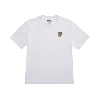 Blauer Homme, Tops, Blanc, Taille: XL T-shirt classique &agrave; manches courtes