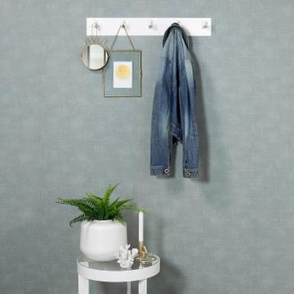 Loftscape home24 Garderobenleiste Oxnard II 70cm Weiß/Weiß