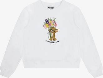 Moschino Sweatshirt aus Baumwollpiqu&eacute; Moschino Teddy Bear - Wei&szlig;