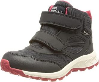 Jack Wolfskin Mixte Enfant WOODLAND TEXAPORE MID VC K Chaussure de Marche, Dark Bleu / Rose, 34 EU