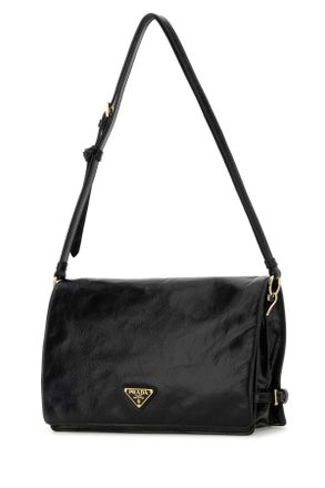 Prada Womens Black Leather Medium Shoulder Bag Nero Vitello Borse A Mano