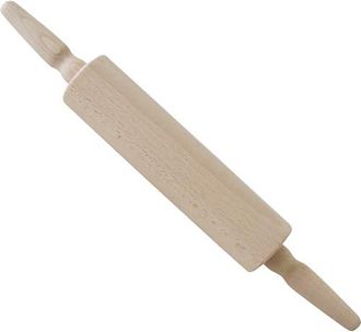 axentia Teigrolle in Braun, Teigroller aus robustem Holz, Nudelholz mit Metallachse, Holzfarben