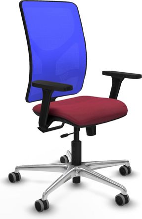 Piqueras y Crespo Computerstuhl mit 3D-Armlehnen, h&ouml;henverstellbare Lendenwirbelst&uuml;tze, ausgestattet mit Syncro/Traslack und Schneideschaum, mit Rollen von 65 mm, Parke