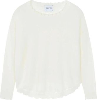 Kujten Kujten, Femme, Pulls, Blanc, Taille: 38 FR Maille ras du cou