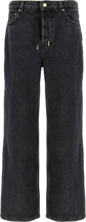 Ganni Straight Leg Jeans - Schwarz