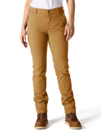 Carhartt Work in Progress Damen Rugged Flex Relaxed Fit Canvas Arbeitshose, Braun (Carhartt Brown), 40