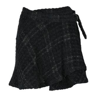 Iro Iro, Femme, Jupes, Noir, Taille: 44 FR Jupe &Eacute;vas&eacute;e M&eacute;tallique Fermeture Portefeuille