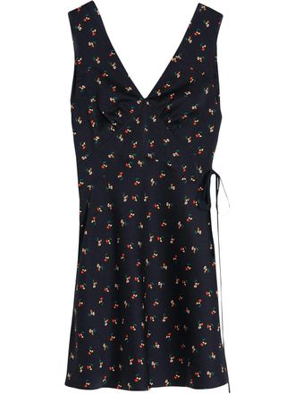 Victoria Beckham robe courte &agrave; fleurs - Noir