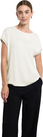 Street One Damen A321958 T-Shirt mit Wording, Off White, 38