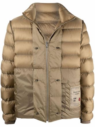 Ten c doudoune à détail de patch - Marron