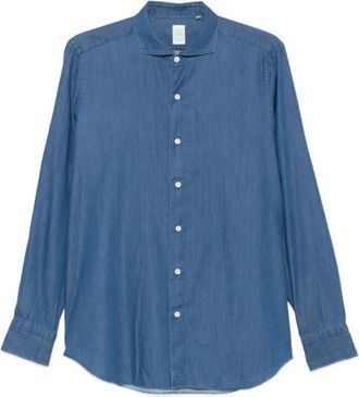 Finamore Homme, Chemises, Bleu, Taille: 4XL Tokyo Shirt