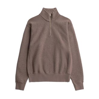 Norse Projects Ketel Relaxed Half Zip Sweatshirt - - Knitwear - Herren - Braun - S