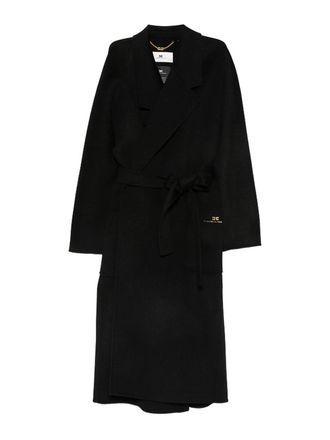 Elisabetta Franchi Manteau Au Genou - Noir
