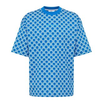 Carlo Colucci Mosaic T-Shirt - - Tops - Herren - Blau - L