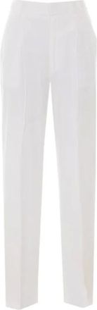 Dondup Femme, Pantalons, Blanc, Taille: 38 FR Abby Wide-Leg Chino