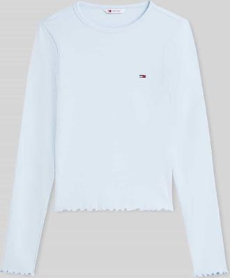 Tommy Jeans Slim Fit Langarmshirt aus Baumwoll-Mix