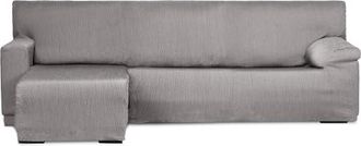 Eysa sofabezug für mini-chaiselongue mit kurzer armlehne Linke Seite Vorderansicht grau Design Luz