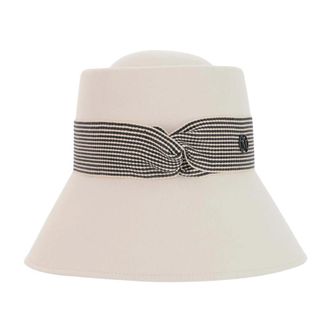 Maison Michel Optic White Cloche Hut aus Kaninchenfilz - - Accessories - Damen - Wei&szlig; - S