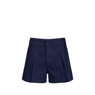 Calvin Klein Short pliss&eacute; en denim de coton