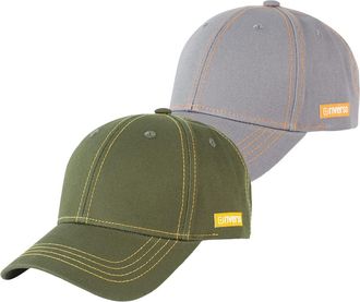 Riverso Herren Cap RIVNoel 2er Pack Baseballcap Snapback Kappe Sport Verstellbare Outdoor Mütze Basic Einfarbig 100% Baumwolle Einheitsgröße Grau Grün, Größe: