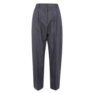 STUDIO NICHOLSON Acuna Double Pleat Front Pant - - Trousers - Damen - Grau - 3XS