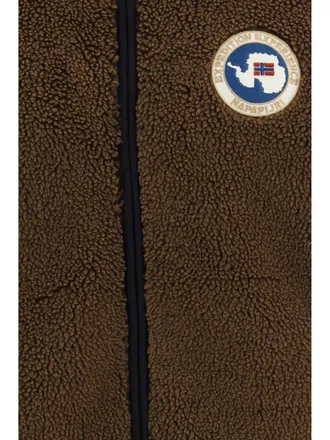 Napapijri Archive Fleece Jacket - Brown