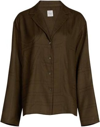 Toteme Haut de pyjama boutonn&eacute; &agrave; col tailleur