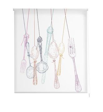 Estoralis | KÜCHE | Modernes Design-Rollo | Digital bedruckter Stoff | C-1180 | 130 x 255 cm. (Breite/Höhe) Stoffgröße 127 x 250 cm. | Rollos für Fenster und Tü