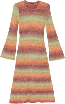 Simon Miller robe mi-longue Axon à rayures - Orange