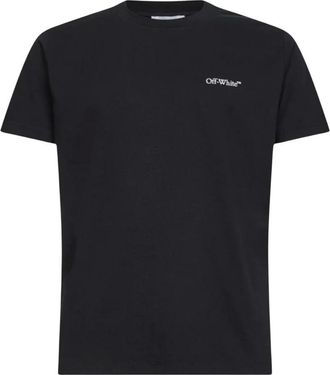 Off-white Homme, Tops, Noir, Taille: M T-shirt en coton avec logo