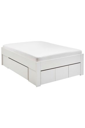 Boxxx Stauraumbett, Wei&szlig;, Holzwerkstoff, 5 Schubladen, 140x200 cm, Schlafzimmer, Betten, Einzelbetten