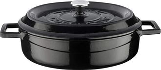 Lava Lava Mehrzweck-Schmortopf aus Gusseisen, 2,9 l 2 1/2 Quart Schwarzer Obsidian