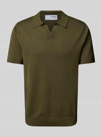 Selected Poloshirt mit V-Ausschnitt Modell TELLER