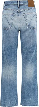 Tom Ford Distressed Bootcut Denim Jeans - Blue