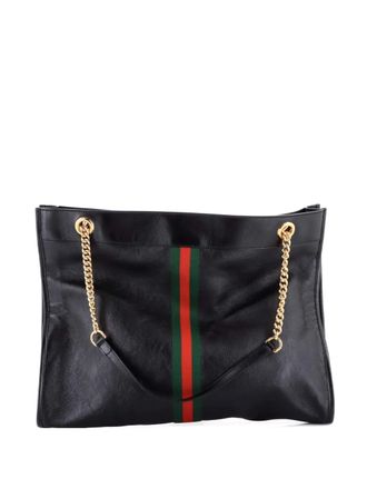 Gucci Rajah Chain Leather Large tote bag - Noir