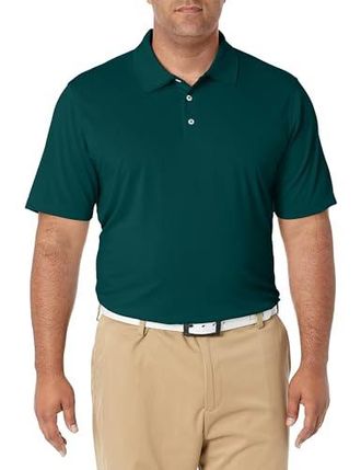 Amazon Essentials Polo de Golf à Manches Courtes, Évacuation de lHumidité et Séchage Rapide Homme, Vert Foncé, L