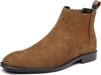 Generic Bottes Chelsea pour Hommes en Faux su&egrave;de, Bottes d&eacute;contract&eacute;es habill&eacute;es &agrave; Enfiler, Bottines styl&eacute;es et Confortables en Cuir PU pour Affaires, Travail