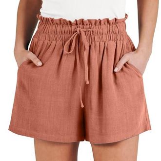 Generic Short pour Randonn&eacute;e Femme Bermuda Lin Pied Sudation Cuisse Seconde 48 D&eacute;chir&eacute; Camouflage Casual Leopard Randonnee Curvy Bloomer Rouille Combat Emma P