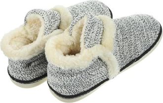 BESPORTBLE Pantoufles Homme &Eacute;paisses Peluche Anti-d&eacute;rapantes pour Int&eacute;rieur Chaussures Confortables et Chaudes Automne-hiver Semelle R&eacute;sistante et Isolante Mod&egrave;l